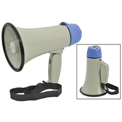 10 Watt portable handheld megaphone with folding handle & siren | Connevans